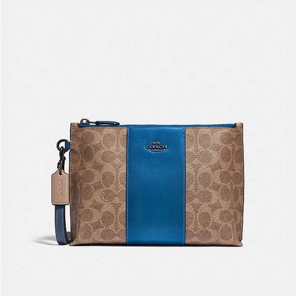 Coach | Bags | Coach Charlie Pouch In Colorblock Signature Canvas New ...